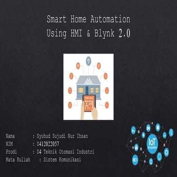 Smart Home Automation Using HMI & Blynk | PPTX