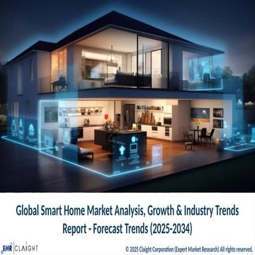 Smart Home Market Size, Growth and Report (2025-2034) | PPTX