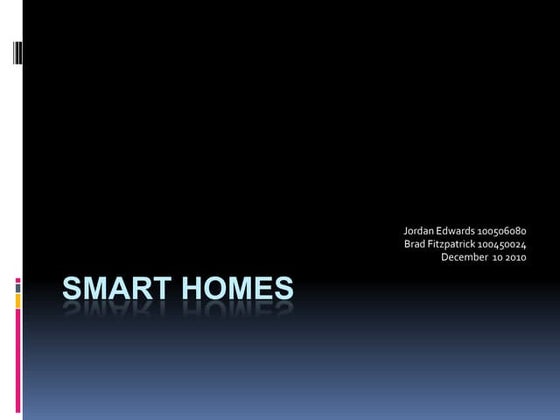 Smart homes presentation | PPT