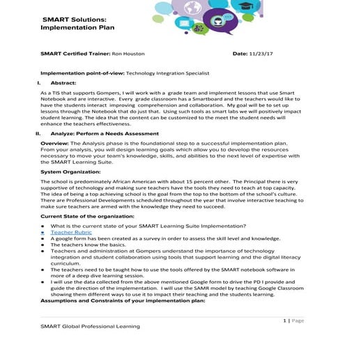Smart implementation plan.docx