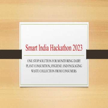 Smart India Hackathon 2023 ppt.pptx Competiton conducted by government ...