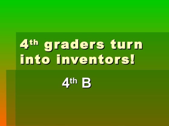 Great inventions 4th grade | PPT