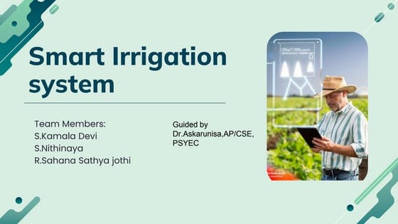 Smart irrigation control - poster | PDF