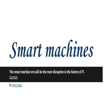 Smart Machines Oct 2014 | PPT