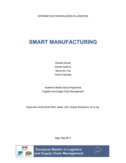 Smart Manufacturing Presentation | PPTX