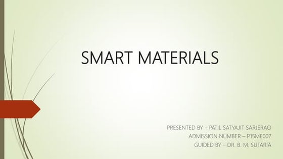 Smart materials.. smart ppt | PPT