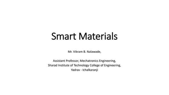 Smart materials | PPT