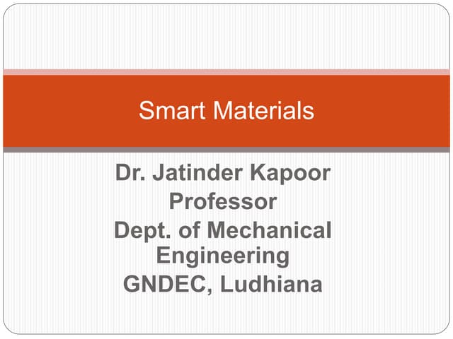 Smart materials.. smart ppt | PPT
