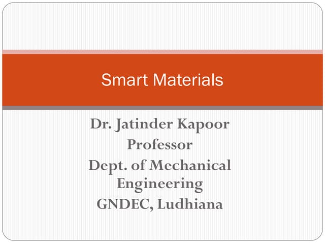 Smart polymers | PPTX | Chemistry | Science