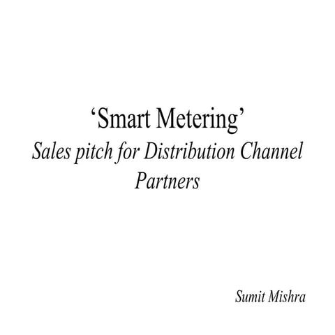 Smart meter product pitching for distribution channel partner | PDF