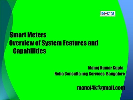 Smart metering-system | PPTX | Telecommunications Industry | Industries