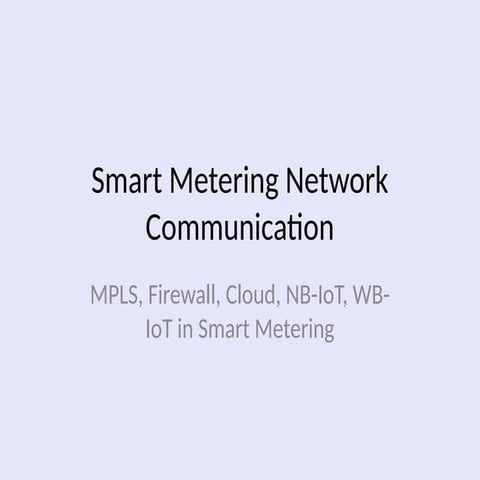 Smart Metering Network Communication Pptx