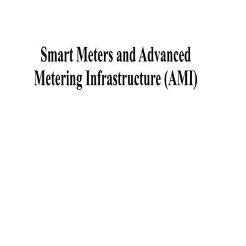 Advanced metering infrastructure (AMI) | PDF
