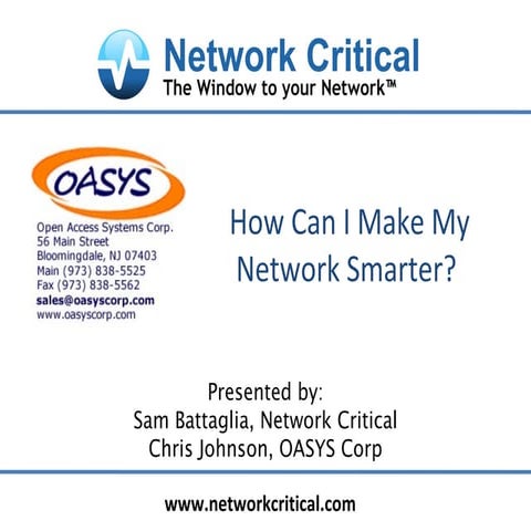 Network Critical SmartNA Configuration Overview | PPT