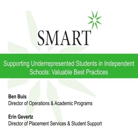 Supporting Underrepresented Students in Independent Schools: Valuable ...
