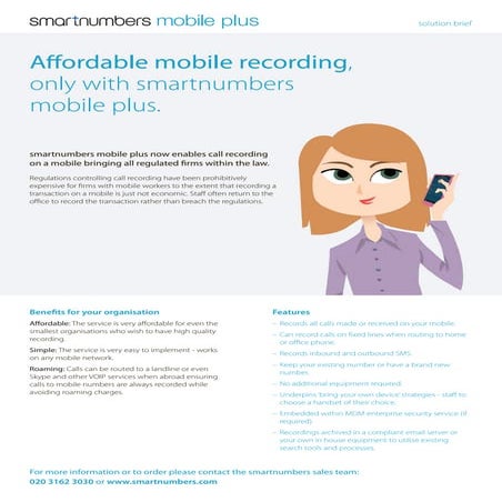 Smartnumbers mobile plus | PDF