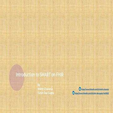 Introduction to SMART on FHIR | PPTX