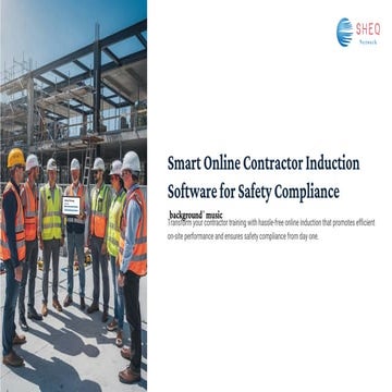 Online Induction Training Software for Contractor Safety | PPTX