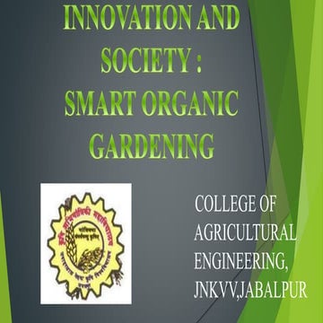 Smart organic gardening | PPTX