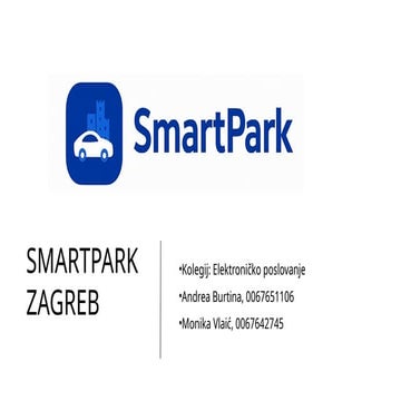 SmartPark Zagreb-aplikacija za lakši parking | PPT