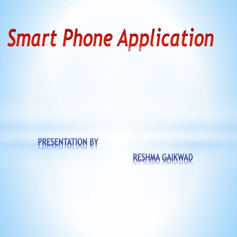 Smart phone apps | PPTX