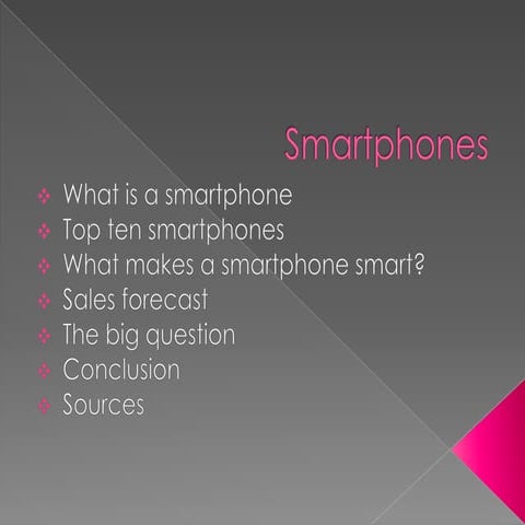 Smartphones Slideshow Presentation | PPT