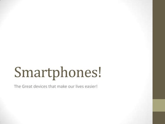Presentation mobile phone | PPTX | Smartphones | Consumer Electronics