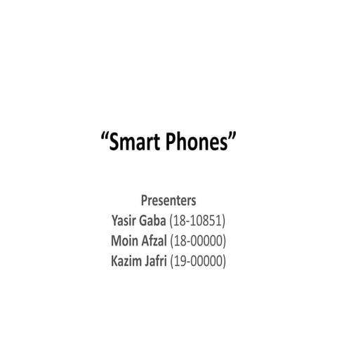 Smart phones | PPT