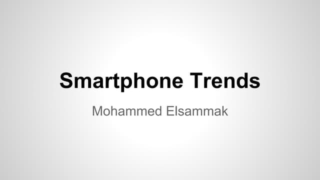 Smartphone and its features | PPT