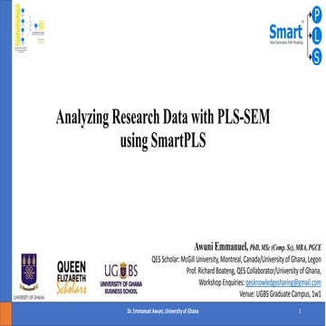 Doing Research with PLS_SEM using SmartPLS | PPTX