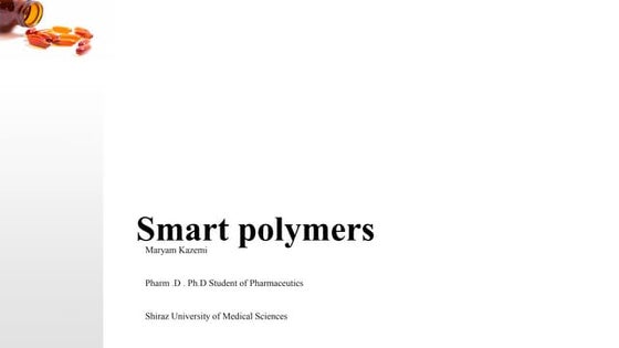 An Introduction to Self healing polymers | PPT
