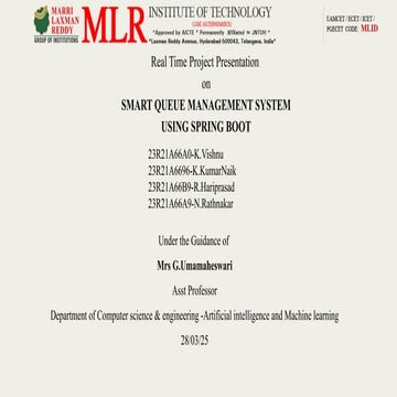 smart queue management system which helps | PPTX
