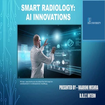SMART RADIOLOGY : AI INNOVATIONS | PPT