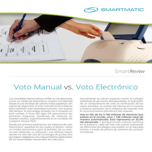 Voto Manual vs Voto Electrónico | PDF