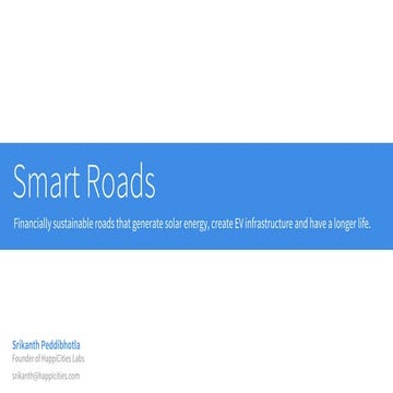 Smart roads for smart cities | PPT