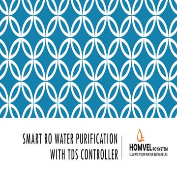 Smart RO Water Purification with TDS Controller | PPTX