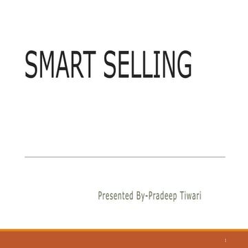 Smart selling(pradeep) | PPTX