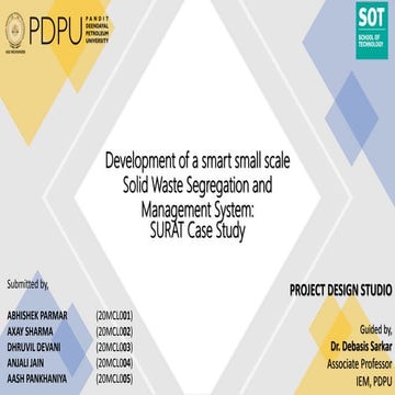 Smart solid waste management-surat city. | PPTX