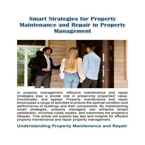 Smart Strategies for Property Maintenance and Repair in Property ...