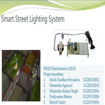 Smart street lighting system | PPTX