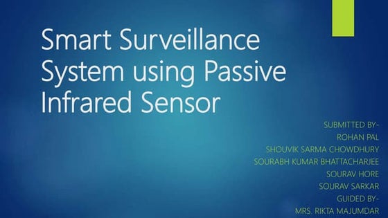 Mechanism of PIR sensor | PPTX | Internet of Things | Internet