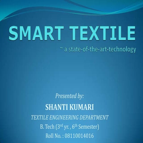 Smart textile | PPT