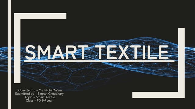 Smart textile | PPT