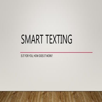 SMART TEXTING MEDIA KIT | PPT