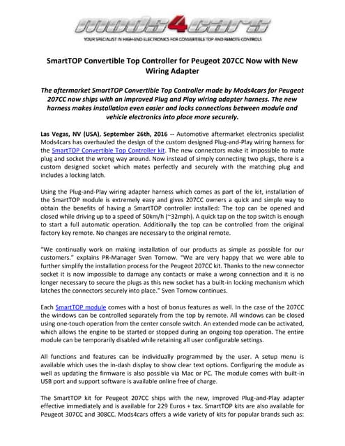 SmartTOP Convertible Top Control Module for BMW 3 Series Convertible Type E46 Available ...