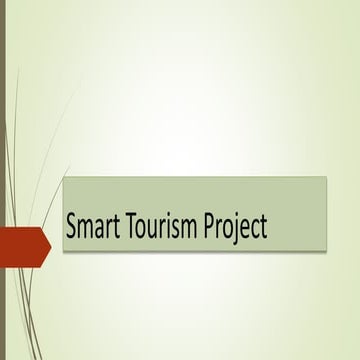 Smart Tourism Project Presentation | PPTX