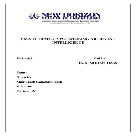 Smart traffic system | PDF