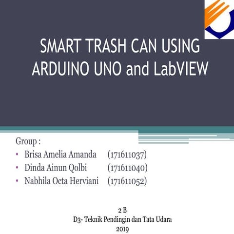 Smart Trash Can Using Arduino Uno With Labview Pptx