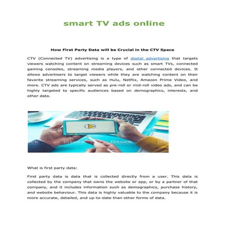 Connected TV advertising | PPTX