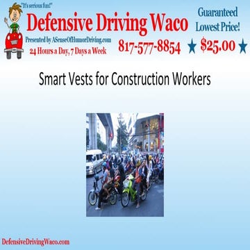 Smart vests for construction workers | PPT